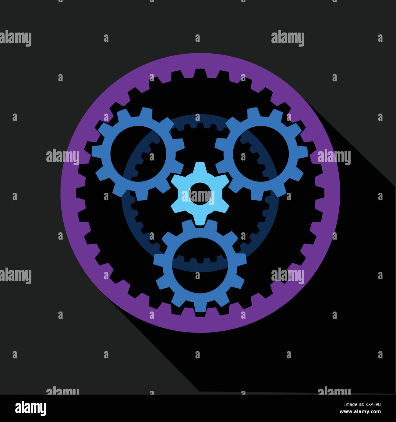 Clock inside gear Stock Vector Images - Alamy