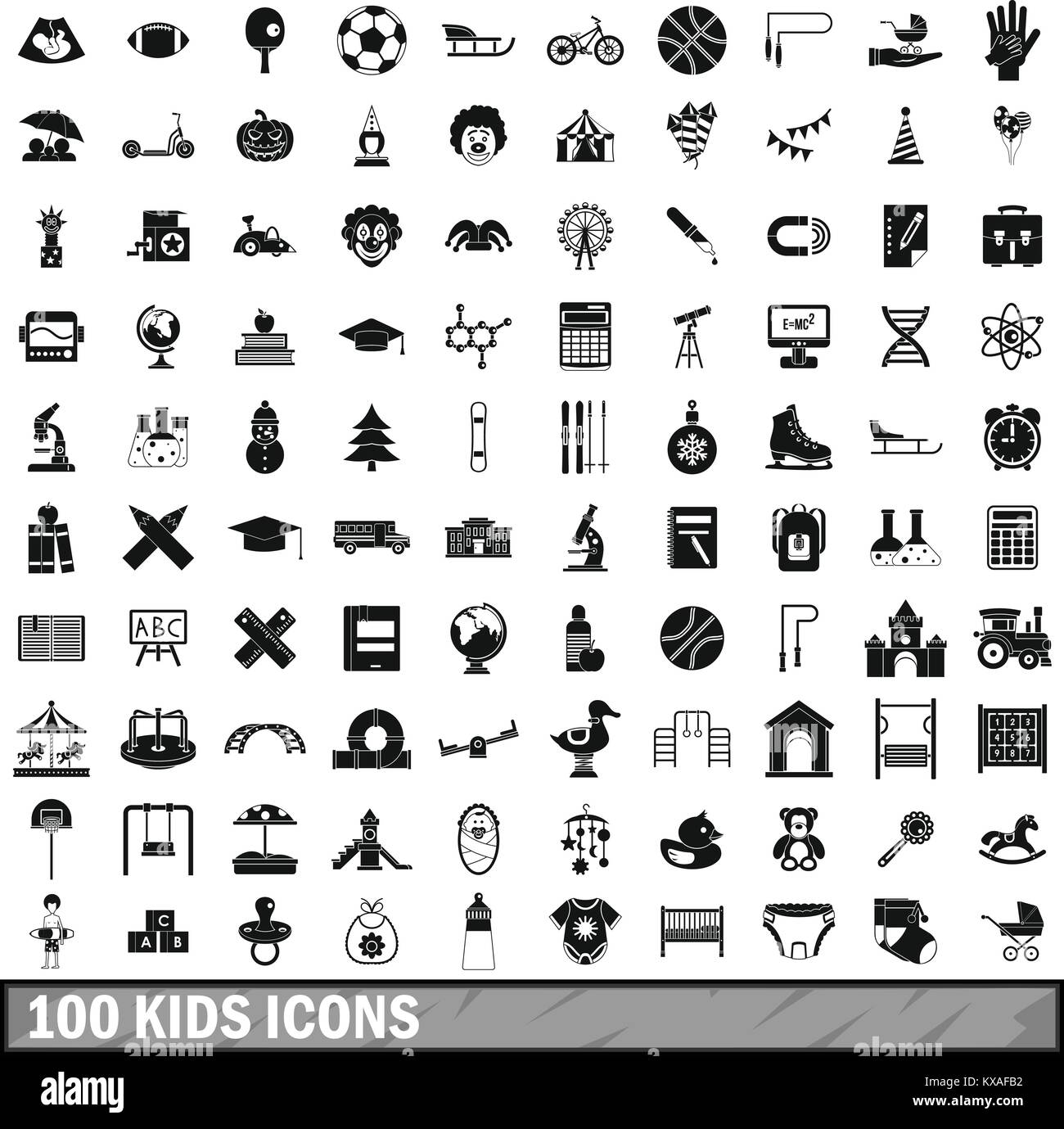 Kids family in playground Black and White Stock Photos & Images - Alamy