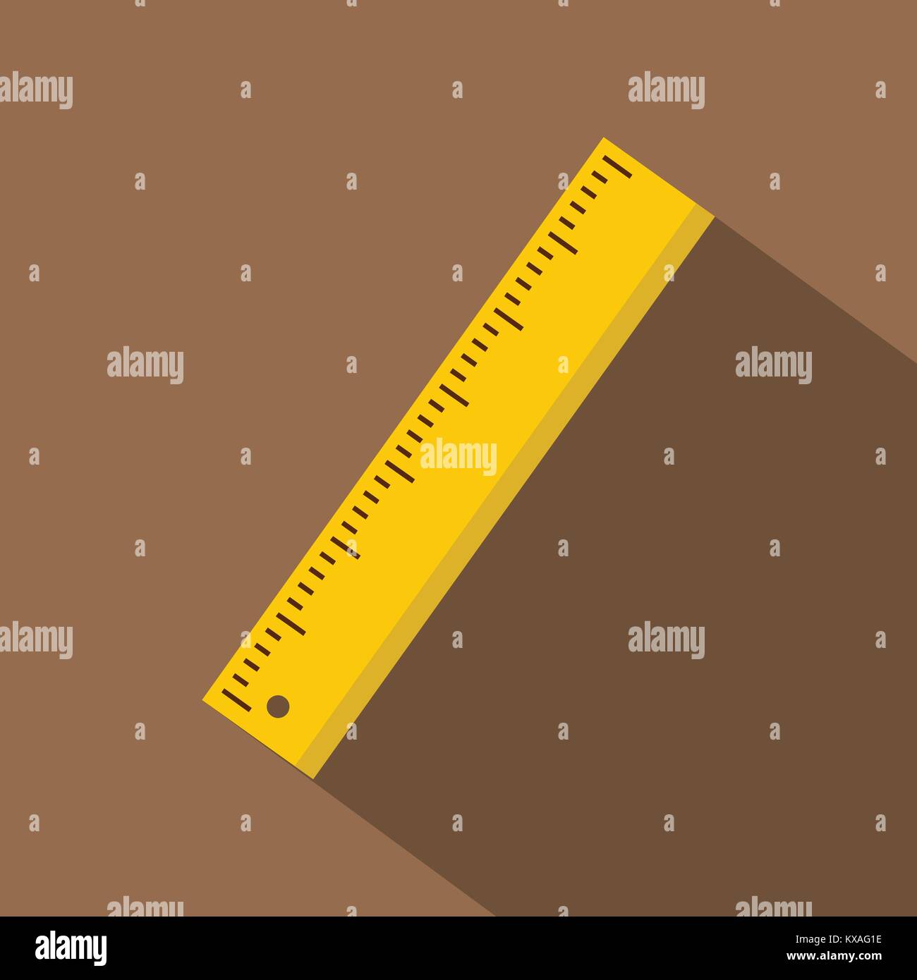 Yellow ruler icon, flat style Stock Vector Image & Art - Alamy