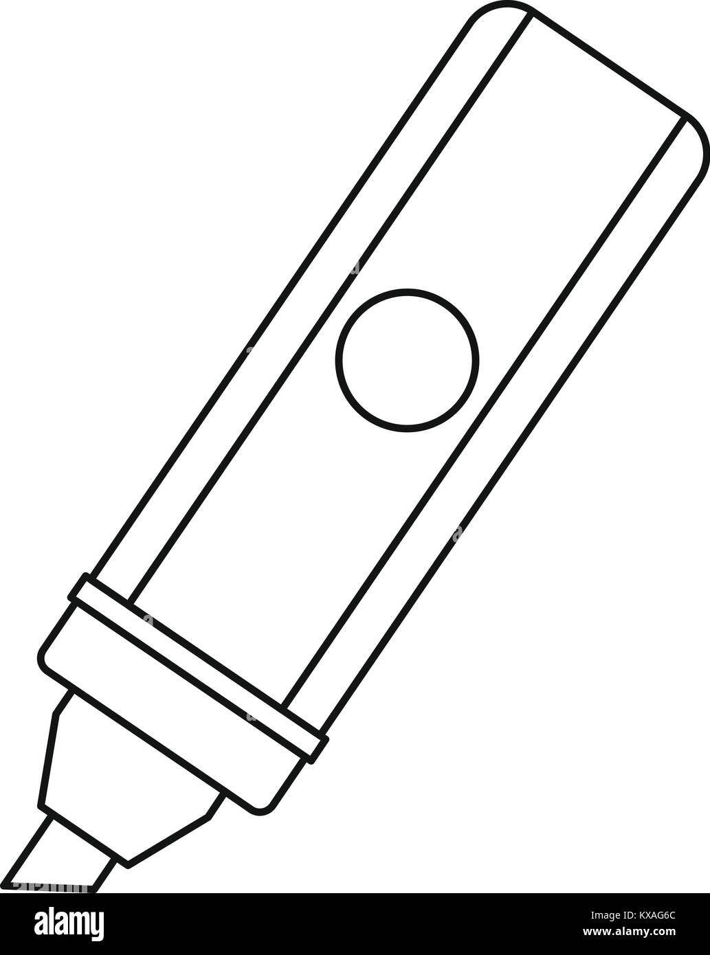 Marker icon, outline style Stock Vector Image & Art - Alamy