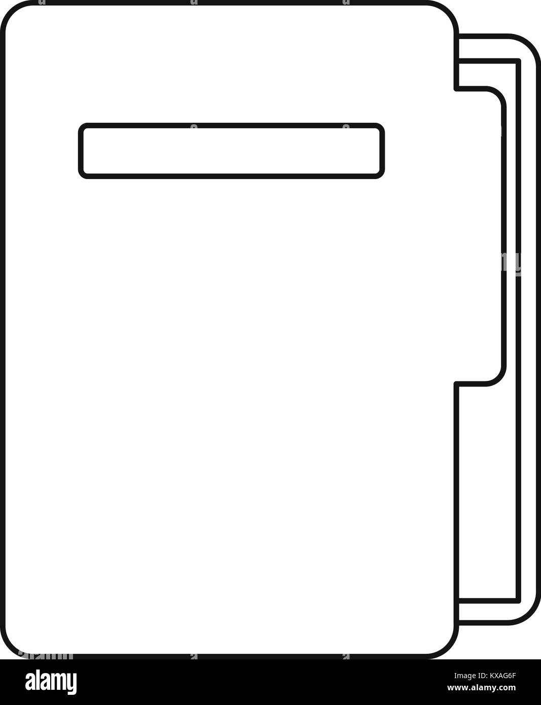 Document folder icon, outline style Stock Vector Image & Art - Alamy