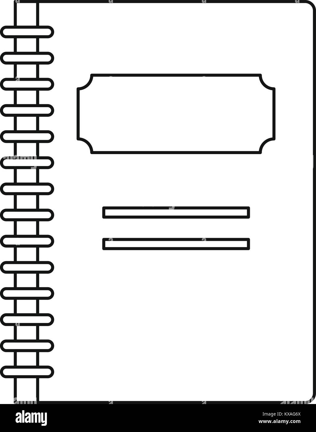 School notebook icon, outline style Stock Vector Image & Art - Alamy