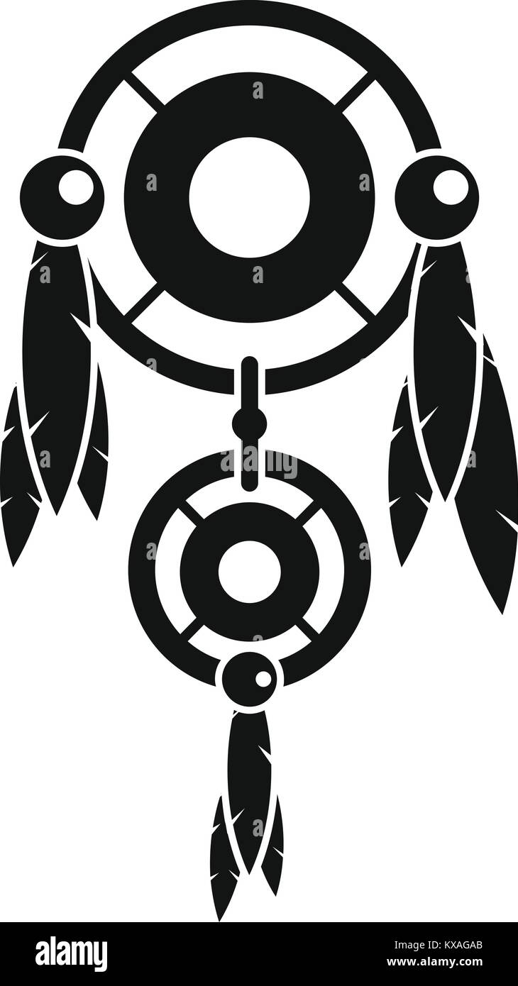 Native american dreamcatcher icon, simple style Stock Vector Image ...