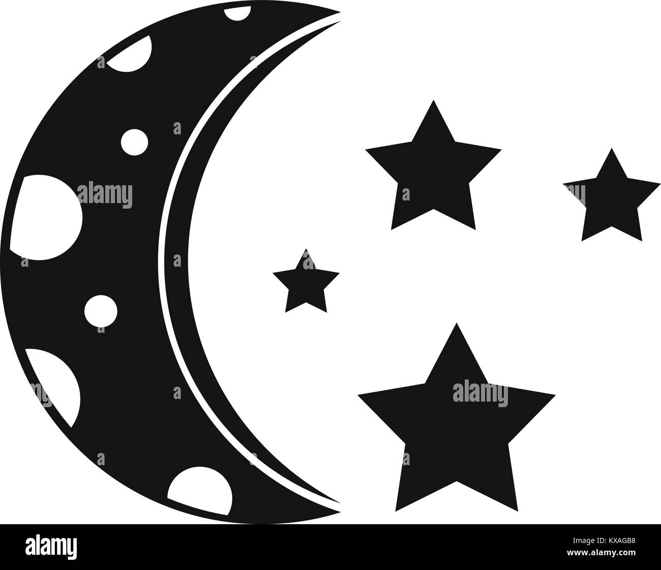 Starry night icon, simple style Stock Vector Image & Art - Alamy