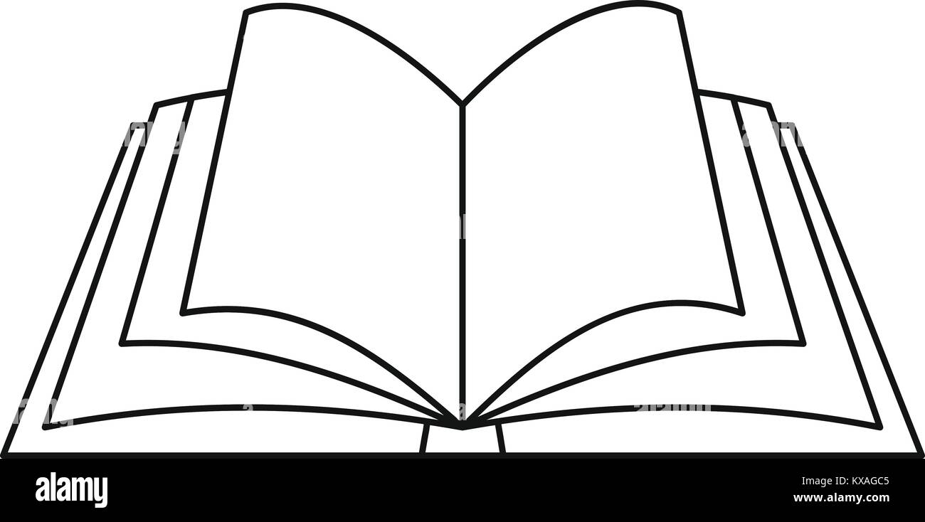Open book icon, outline style Stock Vector Image & Art - Alamy