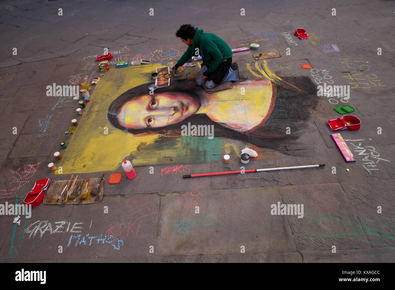 Mona lisa street art hi-res stock photography and images - Alamy