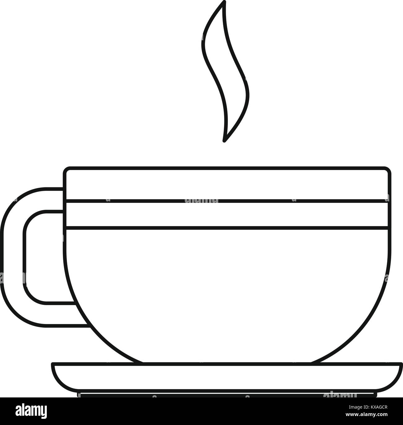 Tea cup icon, outline style Stock Vector Image & Art - Alamy