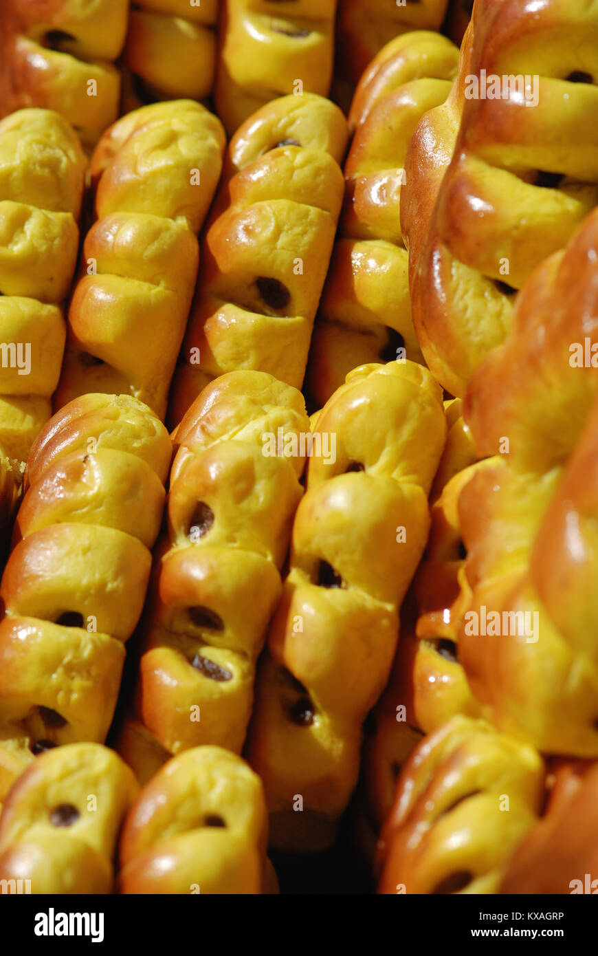 Closeup of arab bagel bread in a yellow color Stock Photo - Alamy