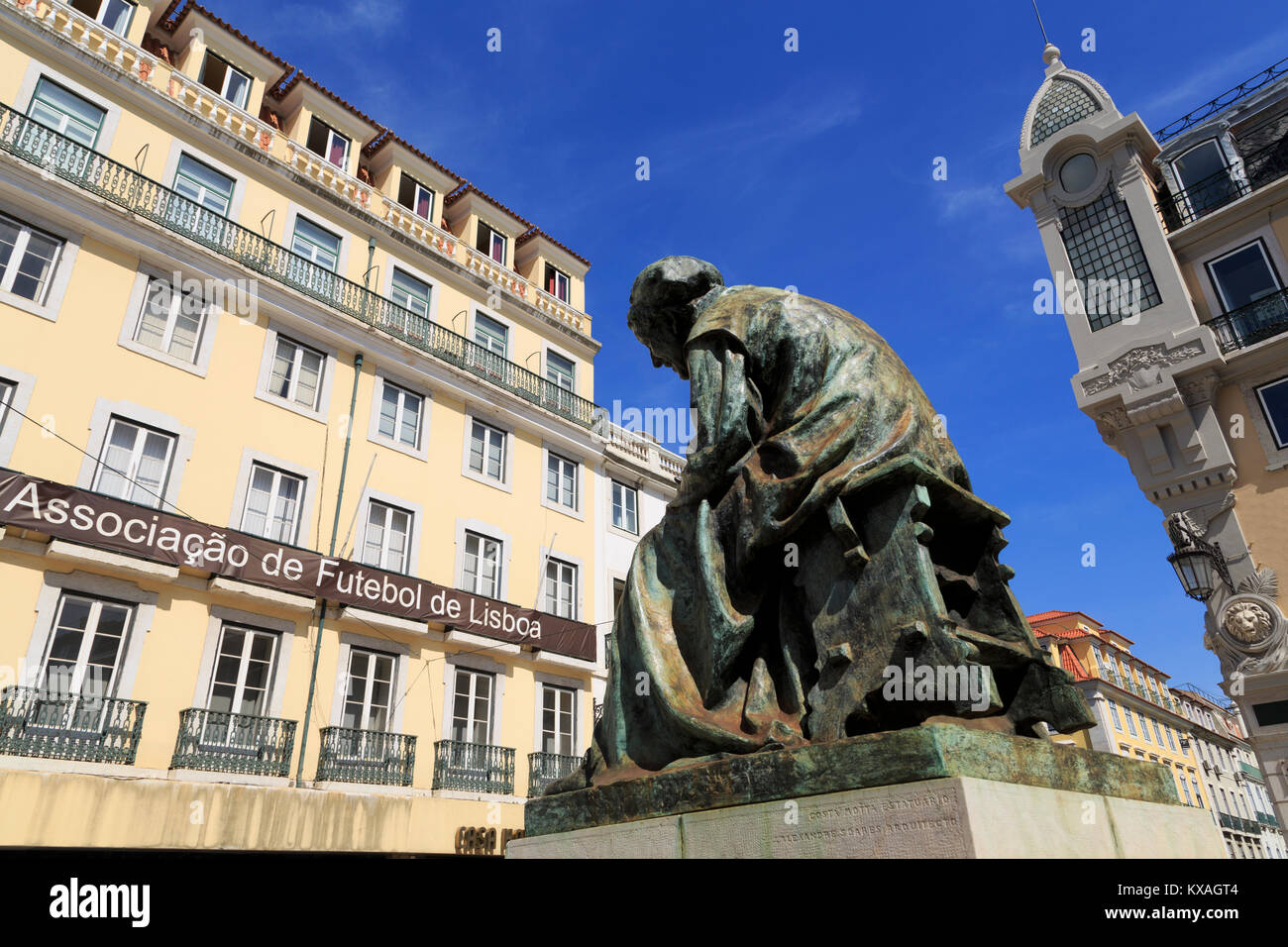 Chiado Square, Lisbon, Portugal, Europe Stock Photo - Alamy