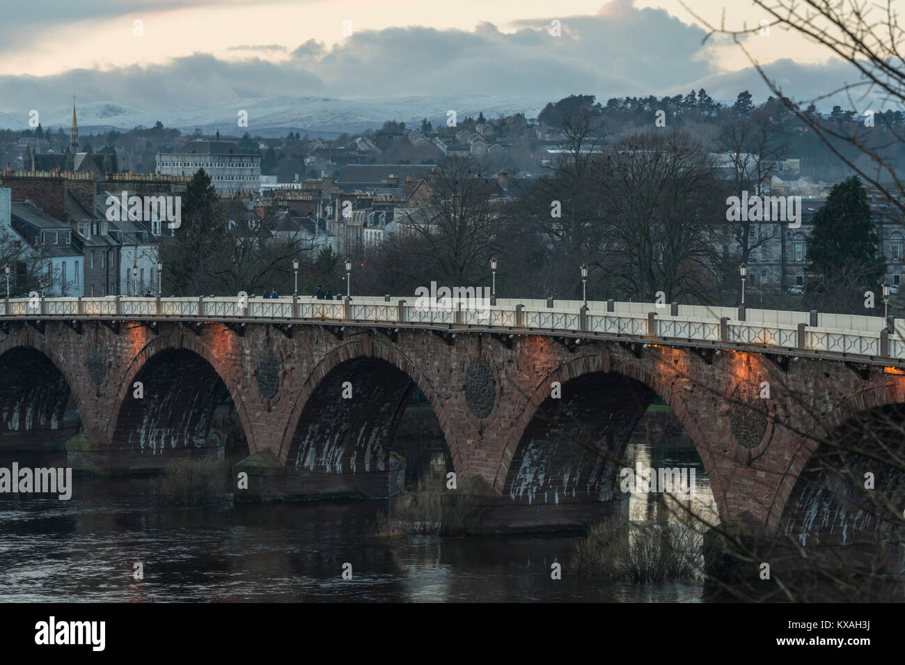 Smeaton's bridge in Perth city centre, Scotland, UK Stock Photo - Alamy