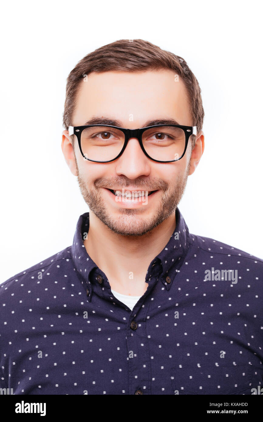 Smart man with glasses hi-res stock photography and images - Alamy