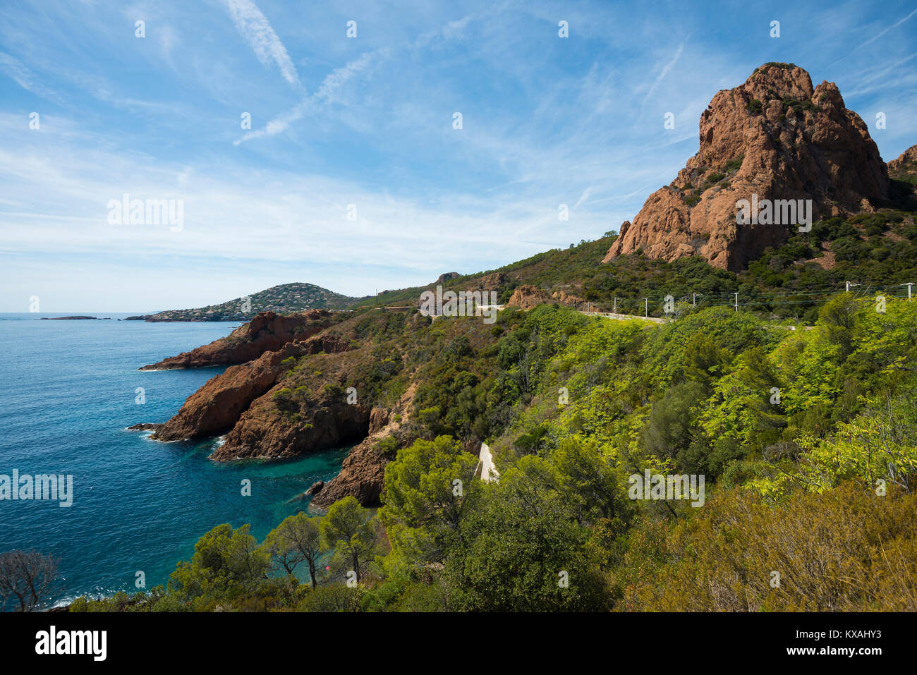 Coast, Massif de l' Esterel, Esterel Mountains, Département Var, Region ...
