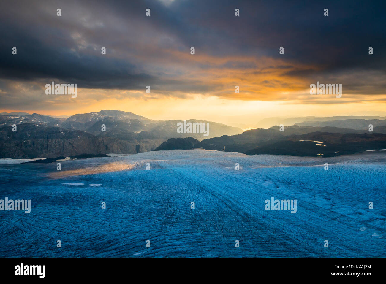 Aerial view of the ice sheet, Greenland Stock Photo - Alamy