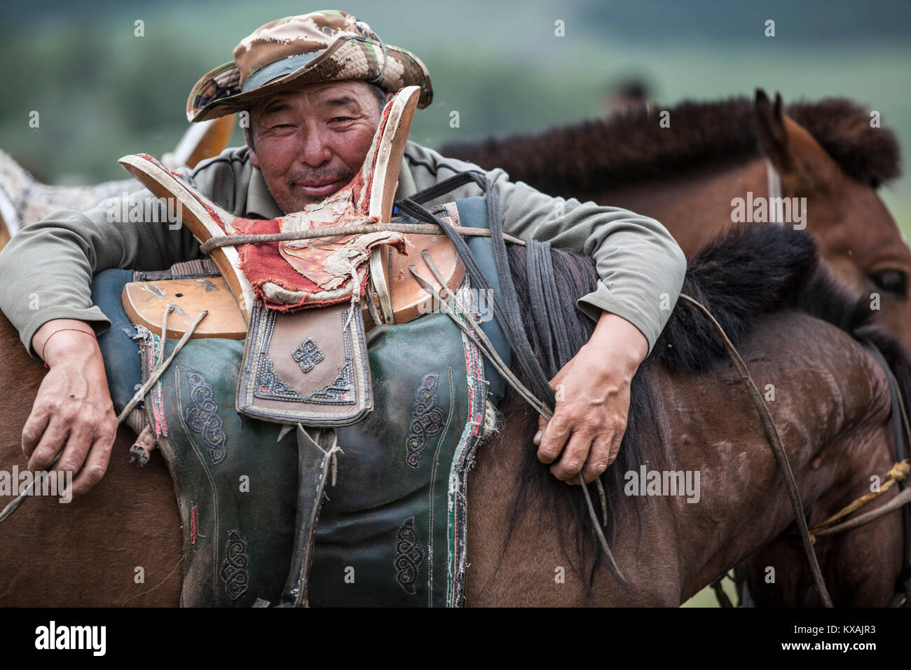 Mongolian horse saddle hi-res stock photography and images - Alamy