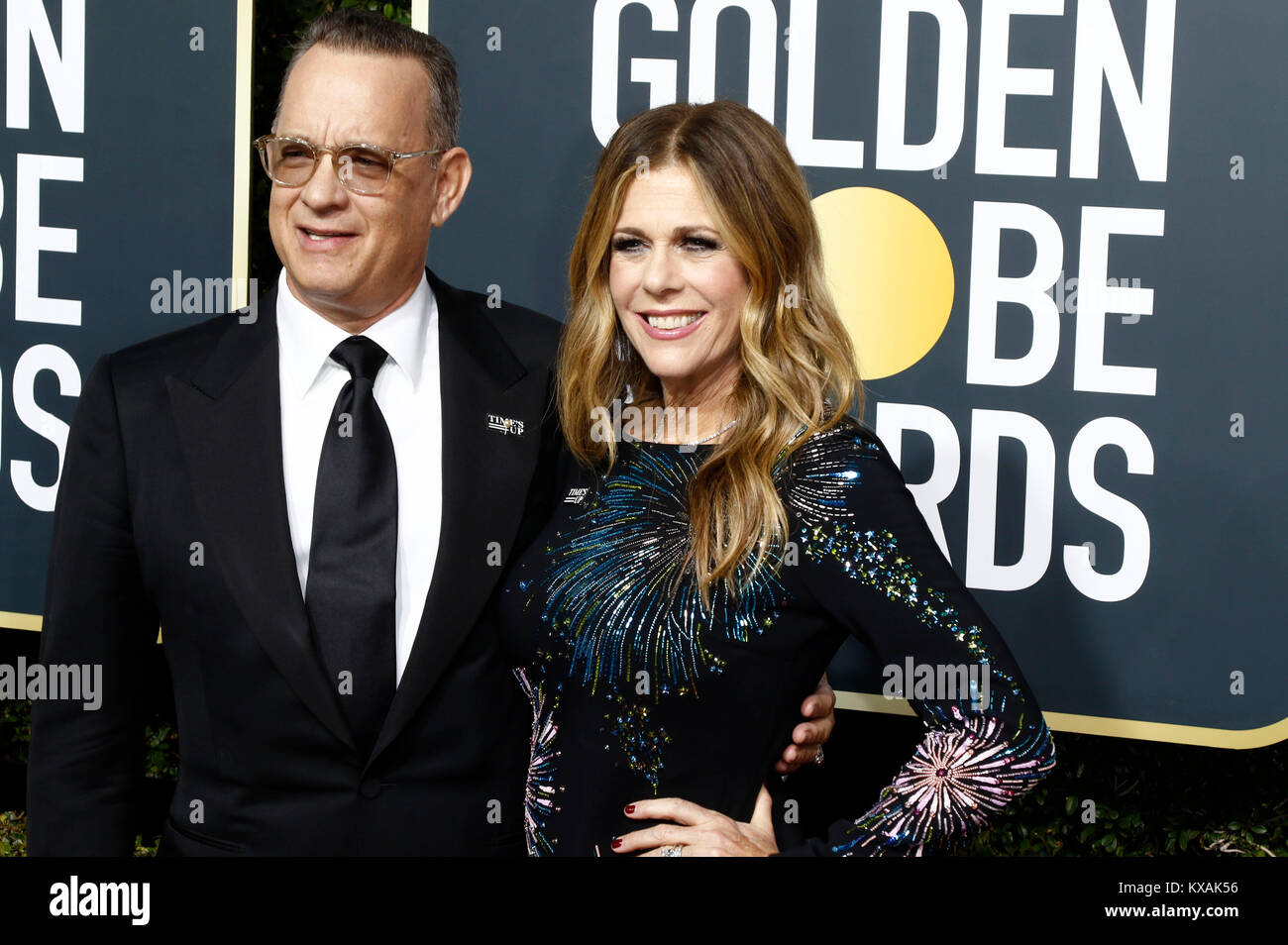 Beverly Hills, USA. 07th Jan, 2018. Tom Hanks and his wife Rita Wilson ...