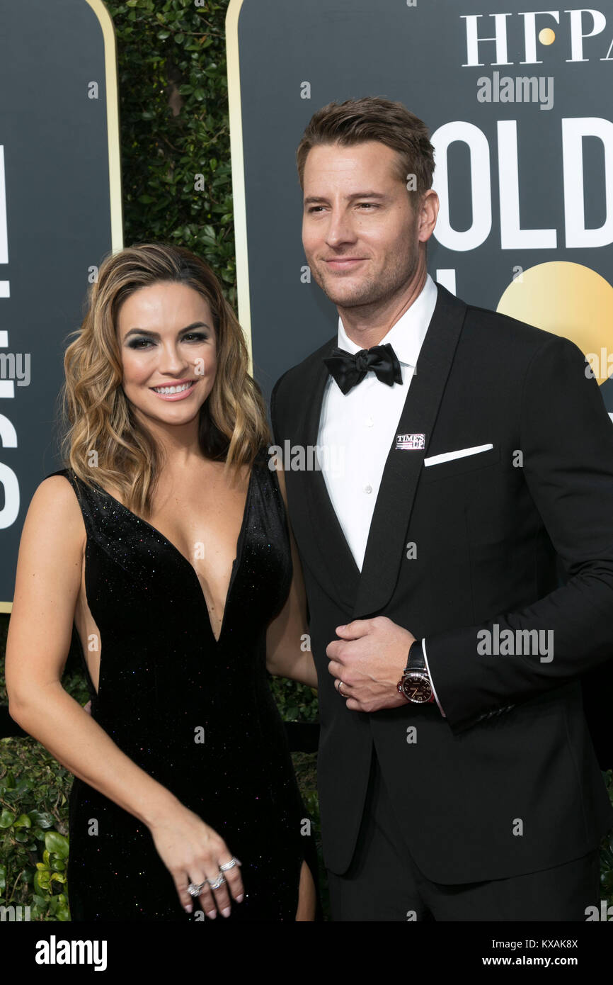 Los Angeles, USA. 07th Jan, 2018. Chrishell Stause and Justin Hartley ...