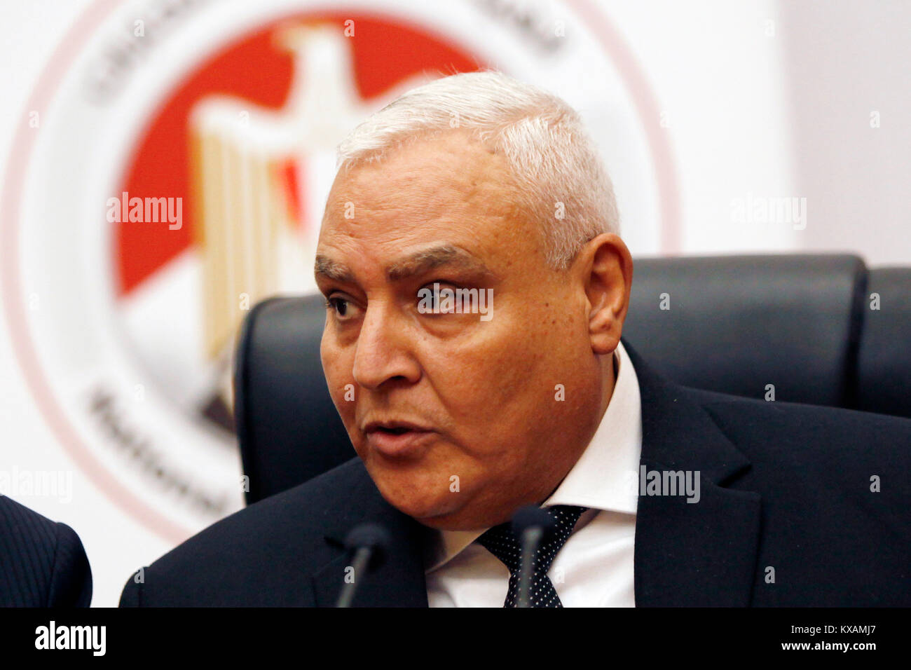 Cairo, Egypt. 8th Jan, 2018. Egyptian National Election Authority (NEA ...