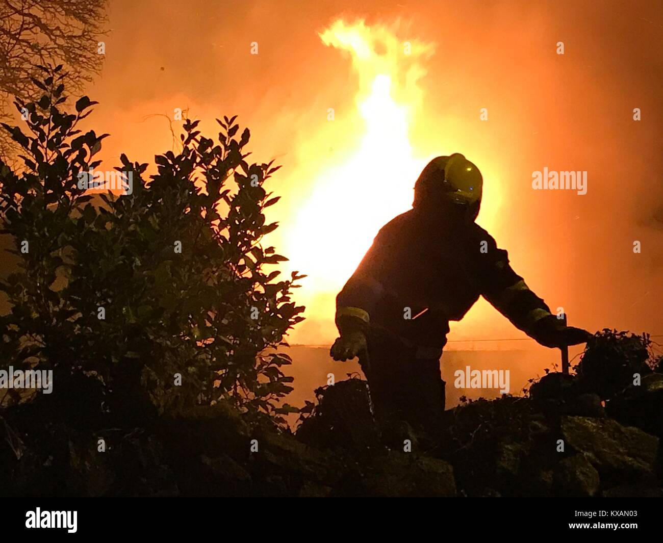 House fire on Circular Road, Newcastle, Galway, Ireland Stock Photo - Alamy