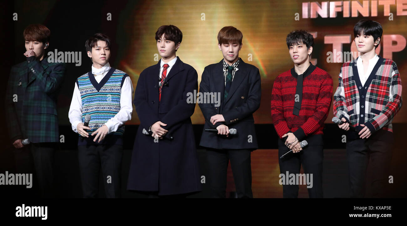 09th Jan, 2018. S. Korean boy group INFINITE South Korean boy group ...