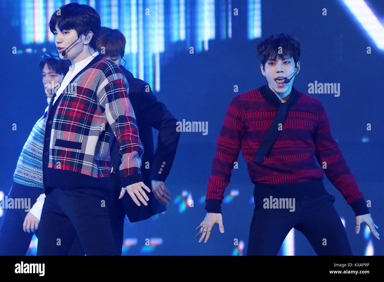 09th Jan, 2018. S. Korean boy group INFINITE South Korean boy group INFINITE performs during a ...