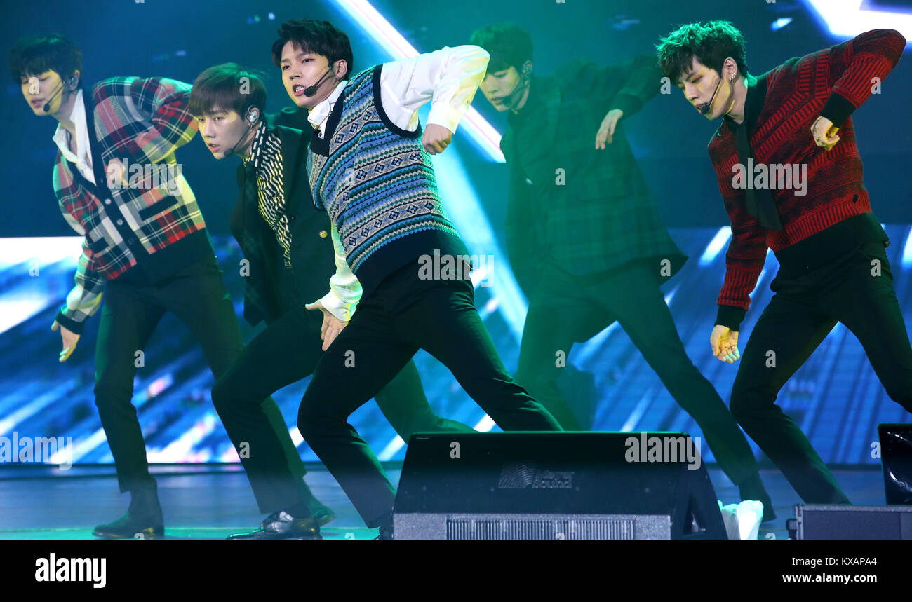 09th Jan, 2018. S. Korean boy group INFINITE South Korean boy group ...