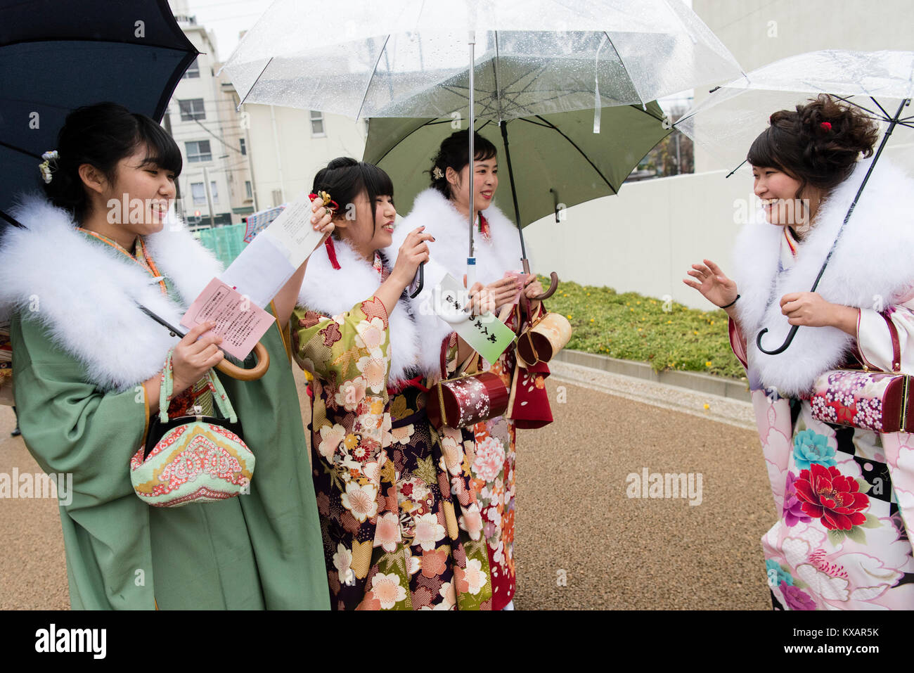 JANUARY 08, 2018 - 20-year-olds attend a Coming of Age Day ceremony in ...
