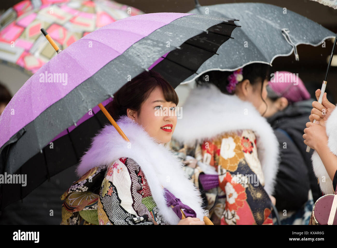 JANUARY 08, 2018 - 20-year-olds attend a Coming of Age Day ceremony in ...