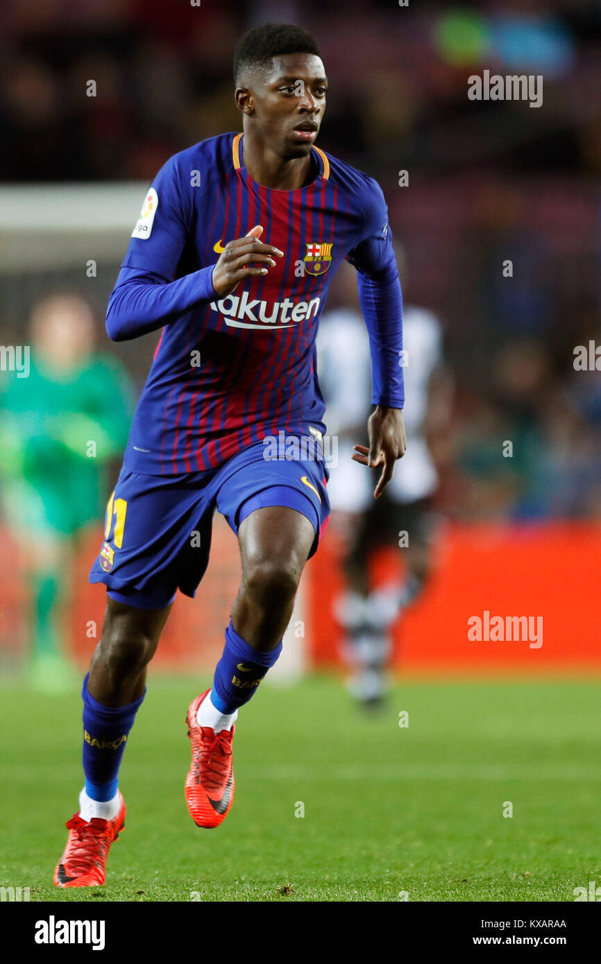 Barcelona, Spain. Credit: D. 7th Jan, 2018. Ousmane Dembele (Barcelona ...