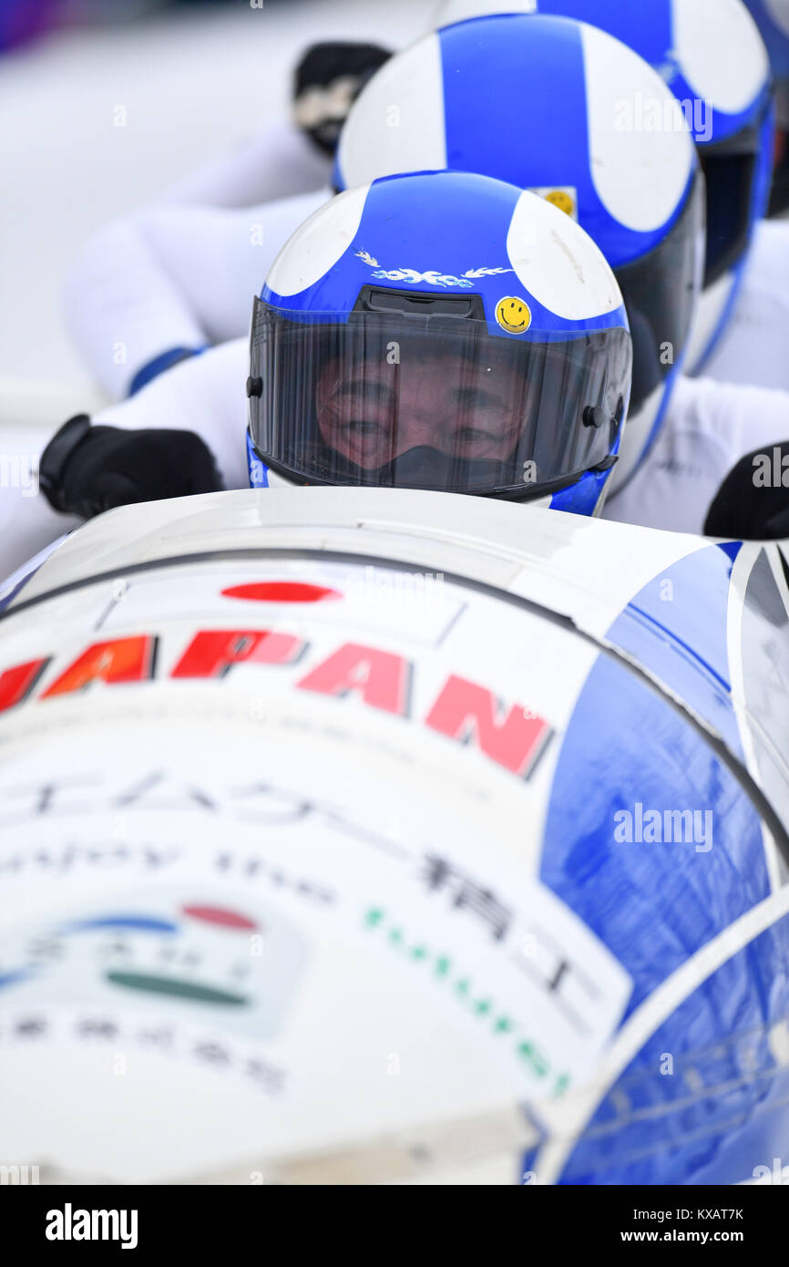 the Spiral, Nagano, Japan. 7th Jan, 2018. Yasuhiro Kumagai & Ä/Junichi ...