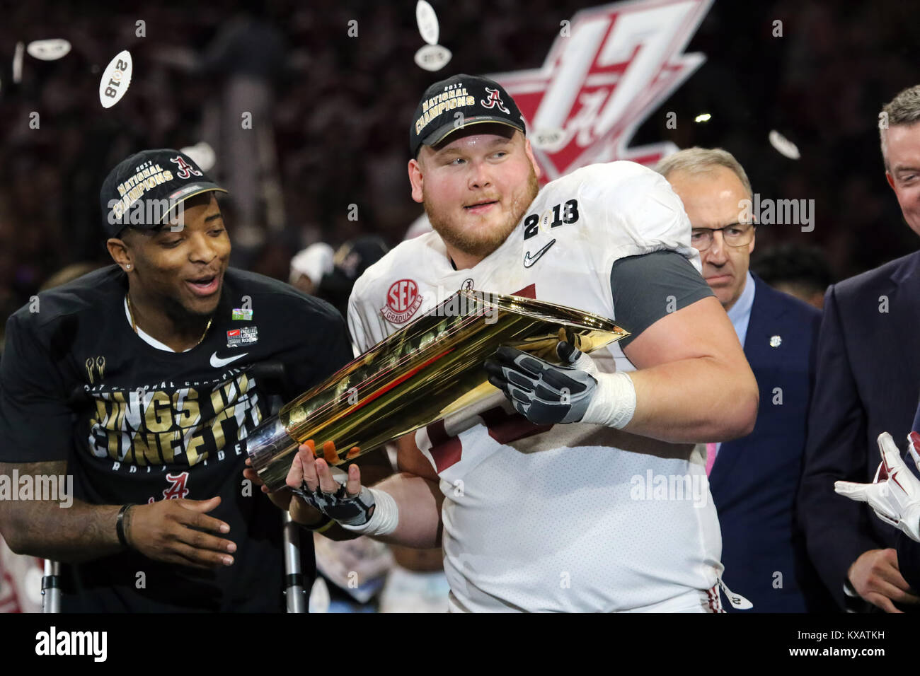 Atlanta, GA, USA. 8th Jan, 2018. Alabama Crimson Tide offensive lineman ...