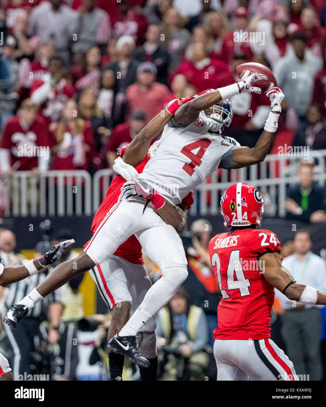 Atlanta, GA, USA. 9th Jan, 2018. Alabama Crimson Tide wide receiver ...