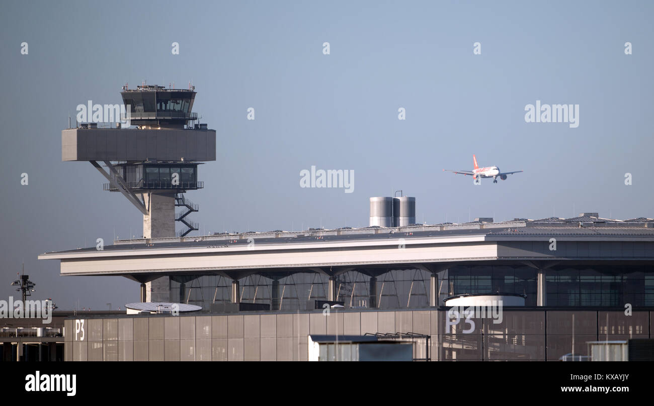 The main terminal of the capital airport BER seen in Schoenefeld ...
