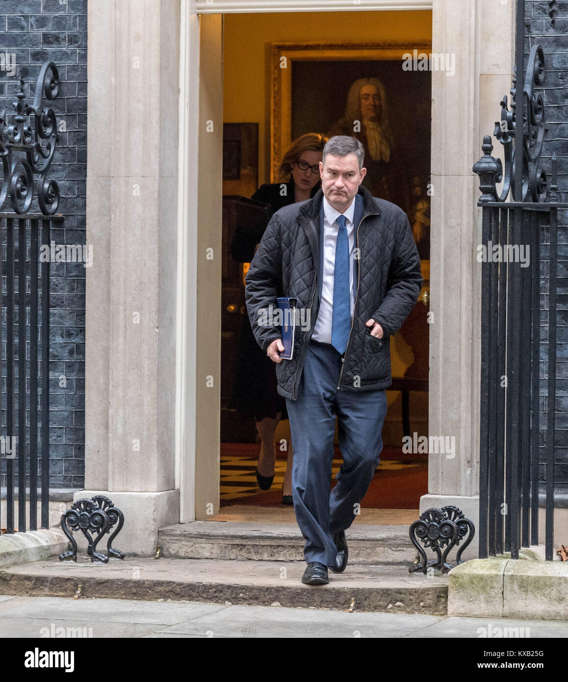 London, UK. 9th January 2017, David Gauke, new Justice Secretary leave ...