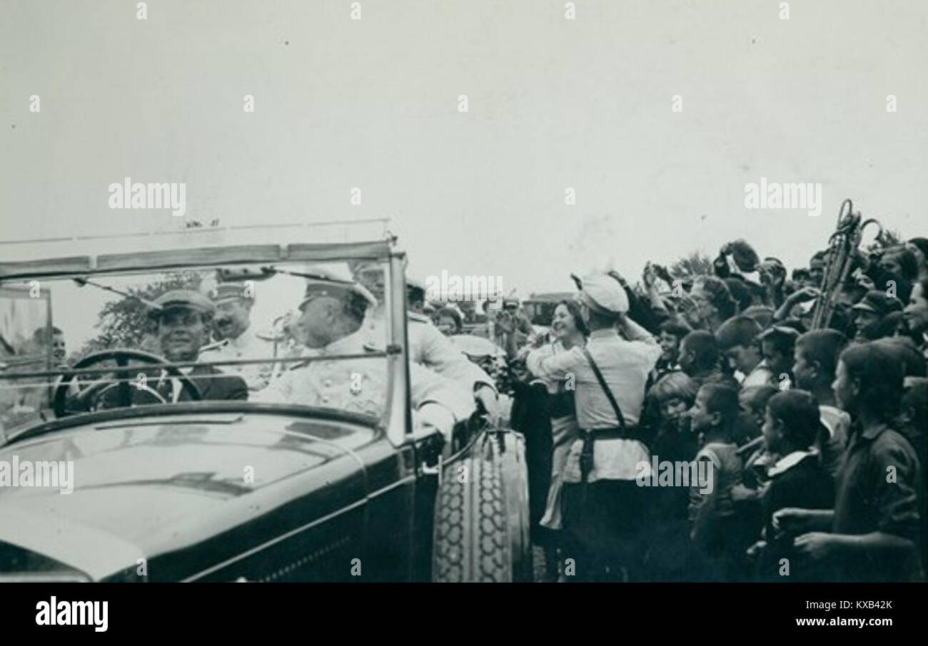 This image shows Boris III of Bulgaria in Berkovitsa, captured in 1934 ...