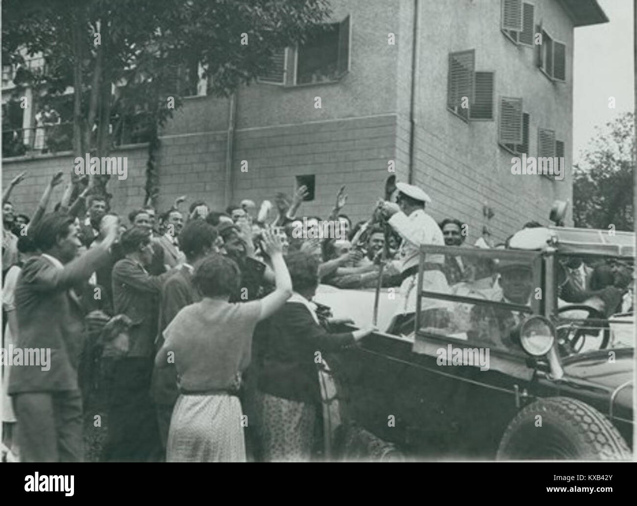 This image depicts Boris III of Bulgaria during his visit to Berkovitsa ...