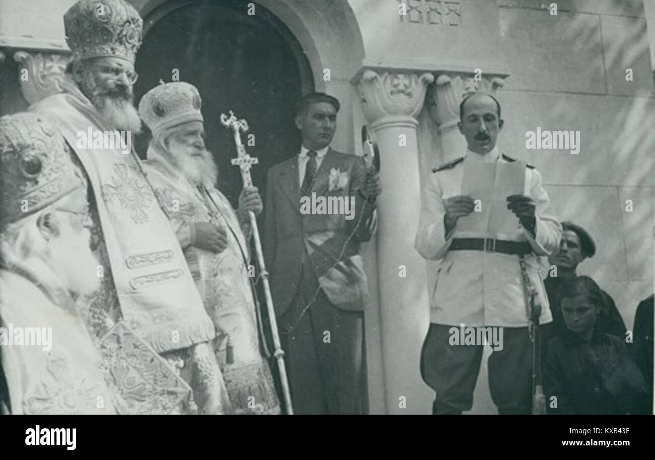 The photograph captures Boris III of Bulgaria during his visit to Vidin ...