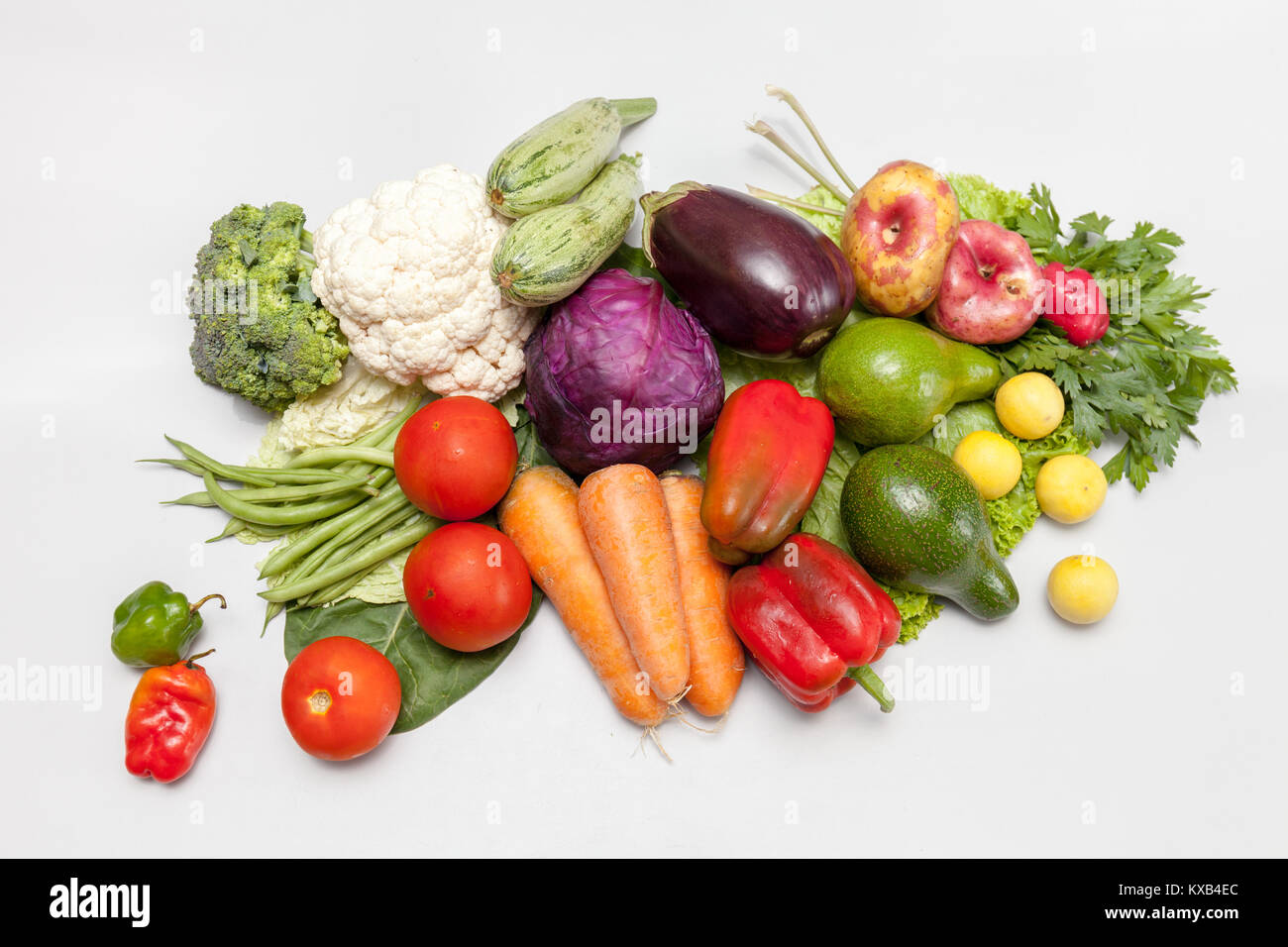 Bunch of fresh vegetables. Environmentally friendly and safe. A variety ...