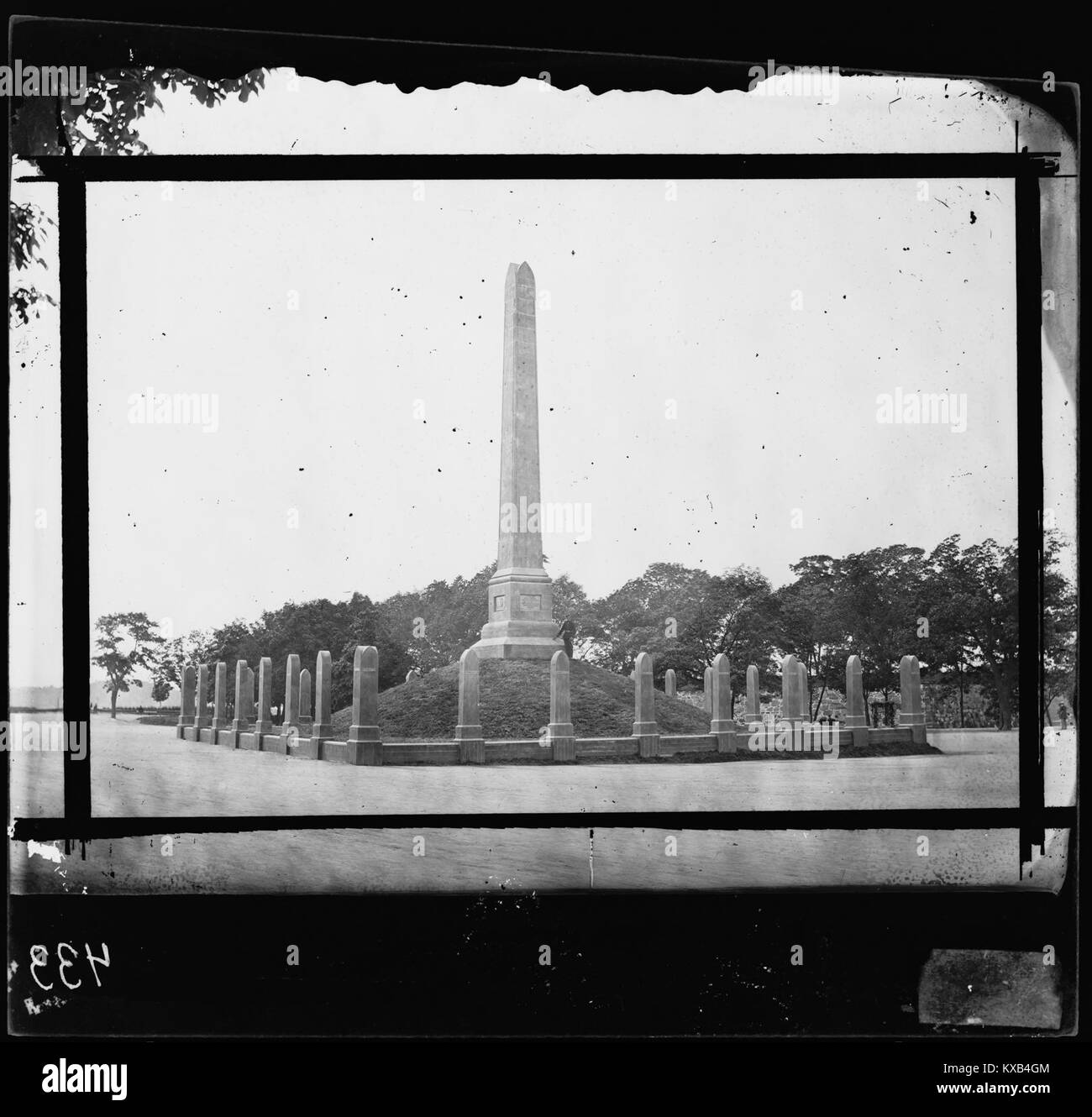 A photograph of the Haraldsstøtten monument by Christie, showing the ...