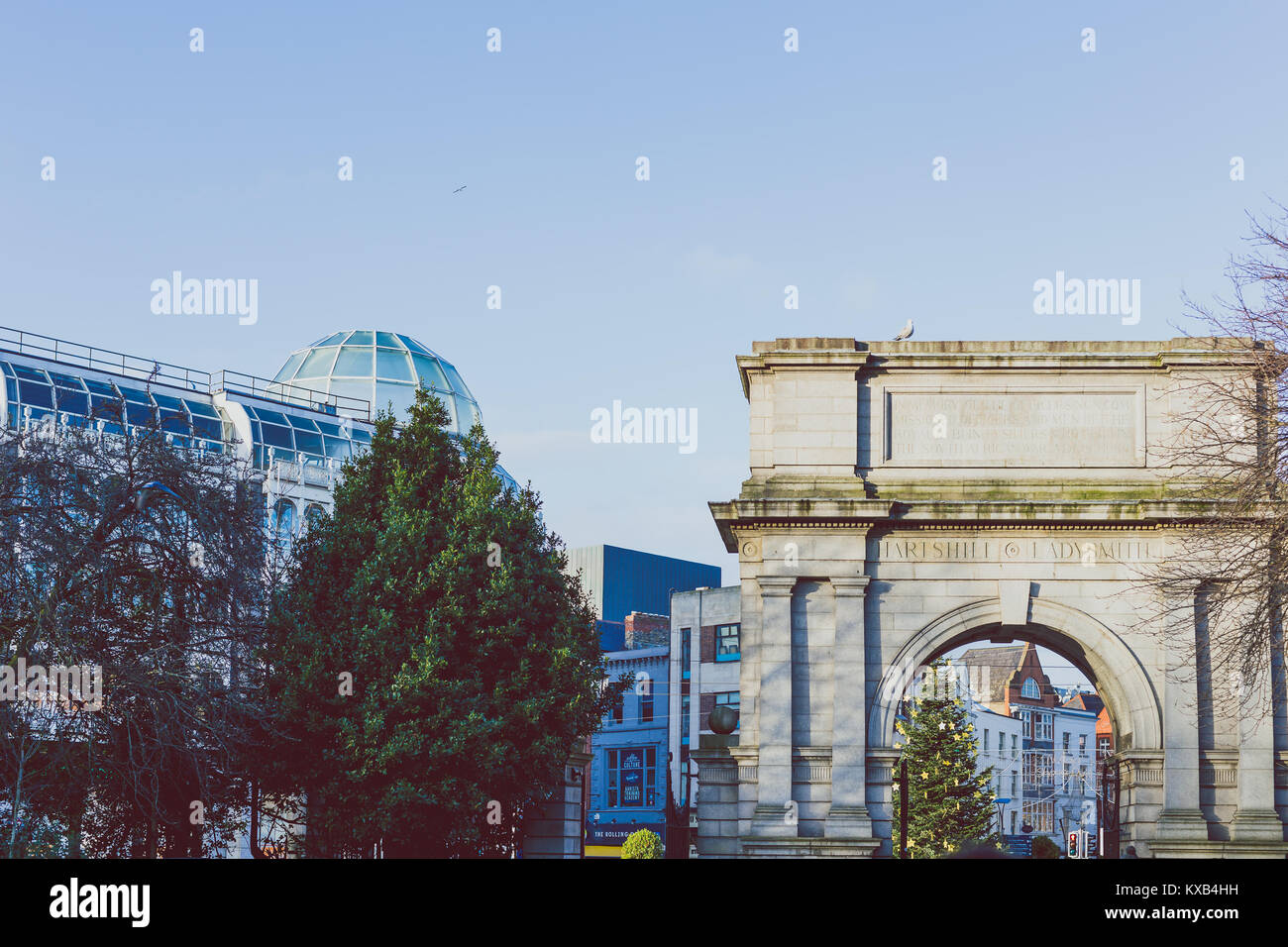 DUBLIN, IRELAND - January 6th, 2018: Arch at the entrance of Saint ...