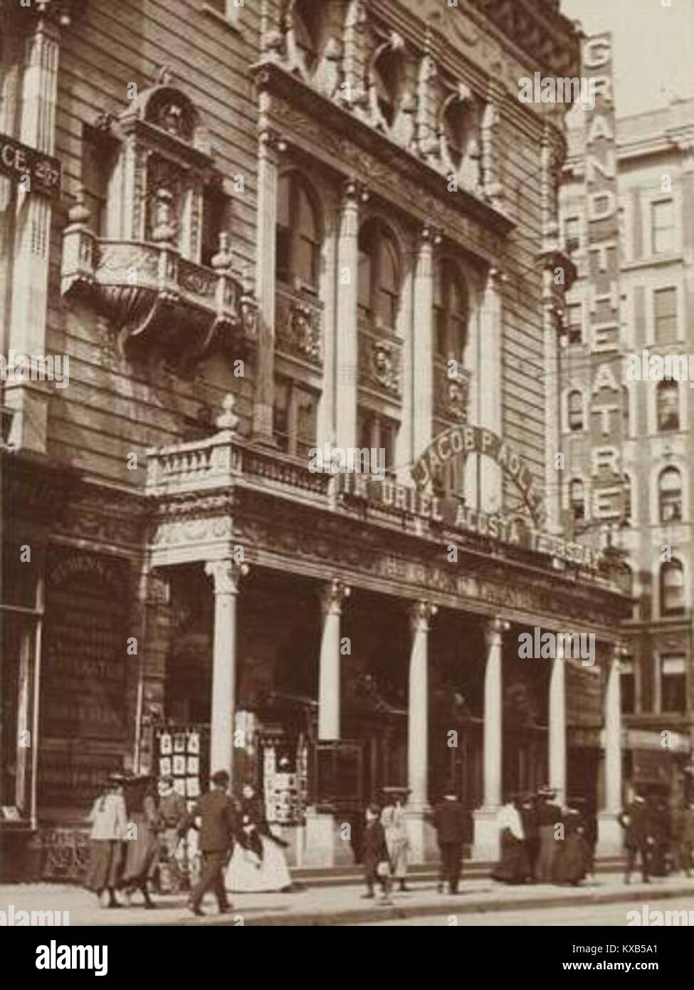 Photograph of the Grand Theatre showing Jacob P. Adler in Uriel Acosta ...