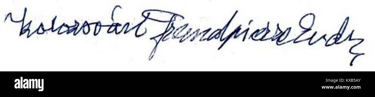 Autograph document signed Cut Out Stock Images & Pictures - Alamy