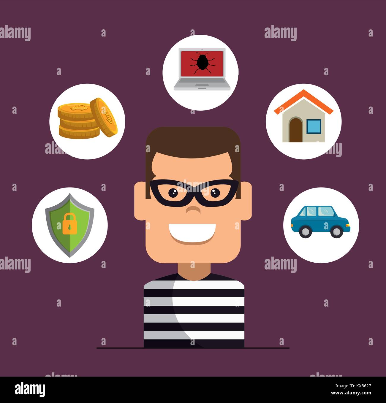 House Thief Security Protection Insurance Stock Vector Image & Art - Alamy