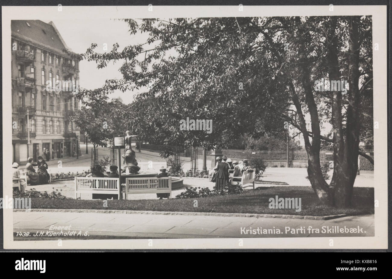 A historical photograph from 1438 depicting a scene from Skillebekk ...