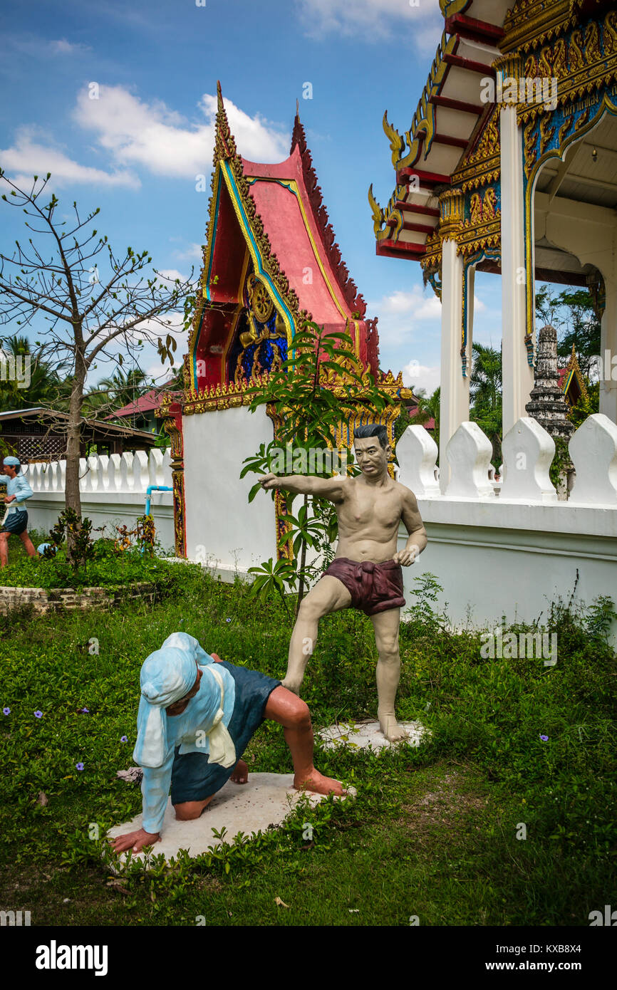 Life size statues of prisoners undergoing punishment, Bang Kung Camp ...