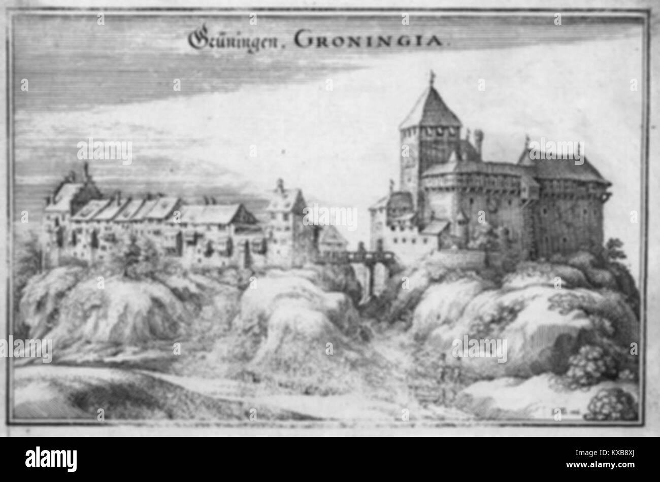 This detailed depiction of Groningen, created by Merian, illustrates ...