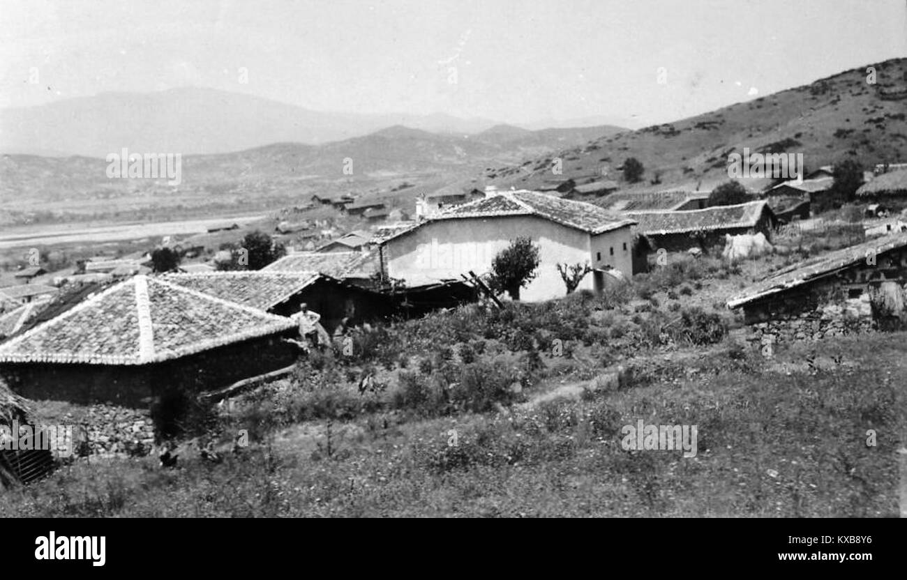 Photograph from 1931 depicting the village of Grčište (Valandovo ...