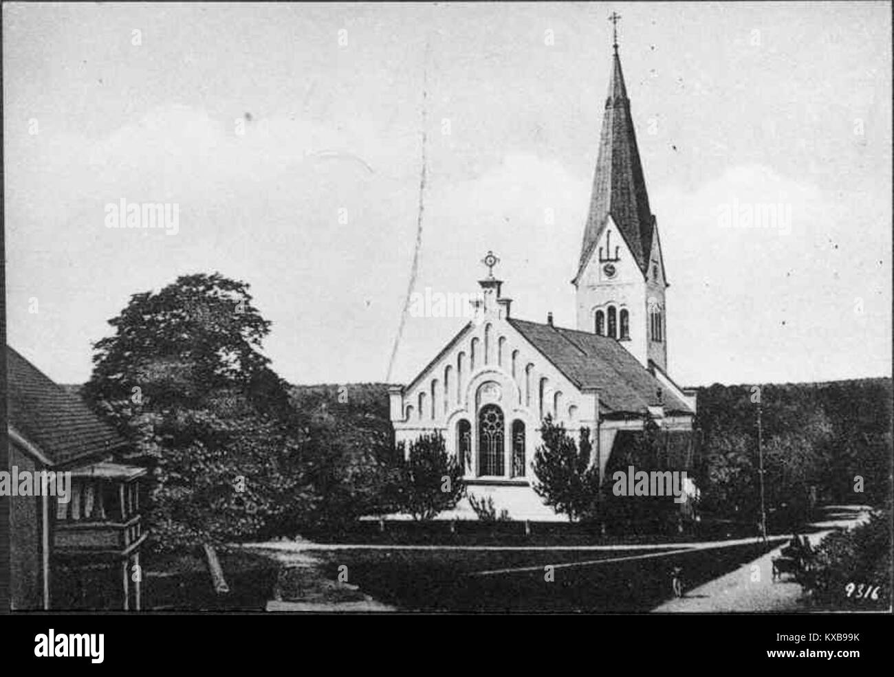 This photograph showcases Högsby Church, a historical religious site in ...