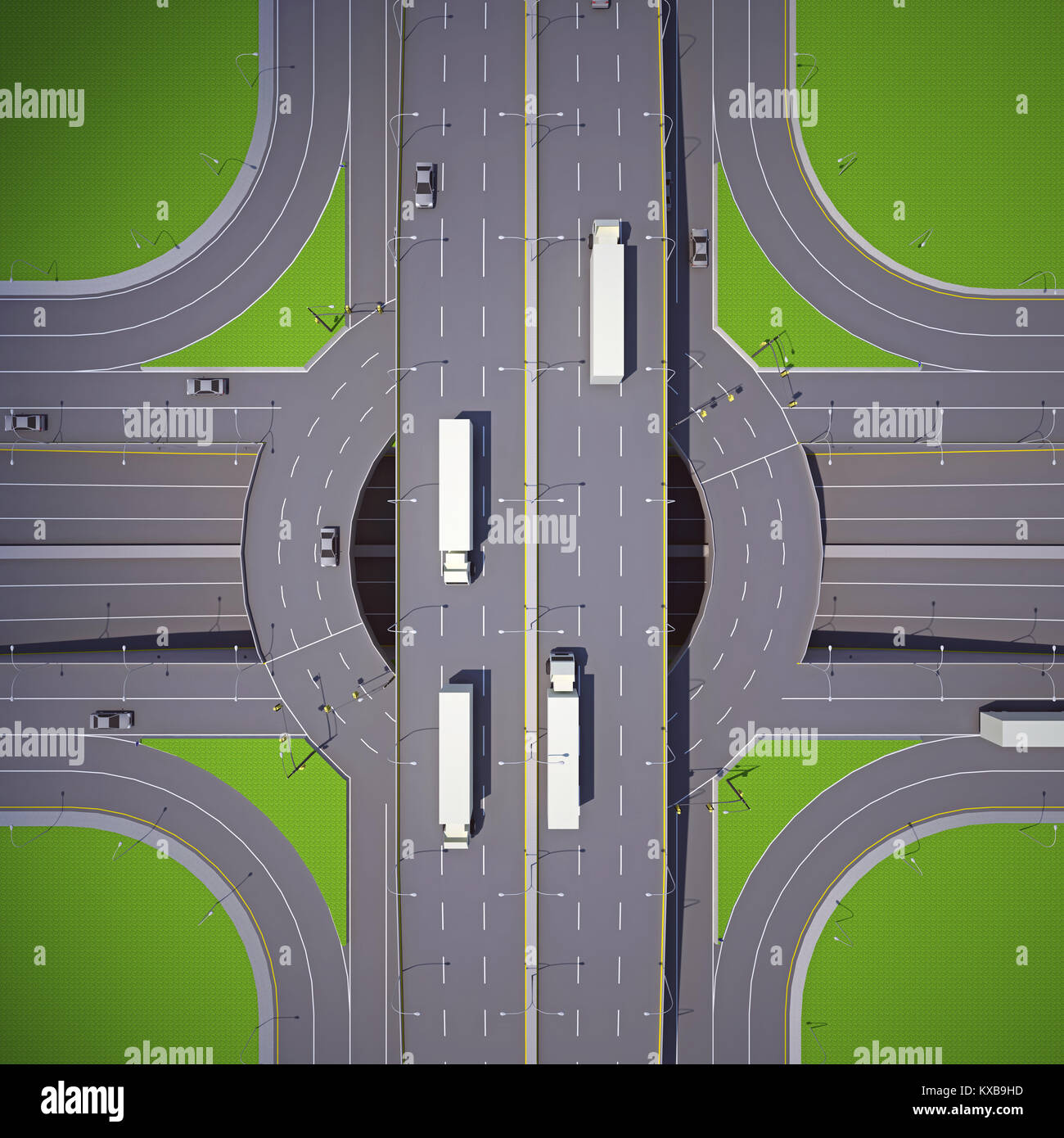 Road Intersection Top View