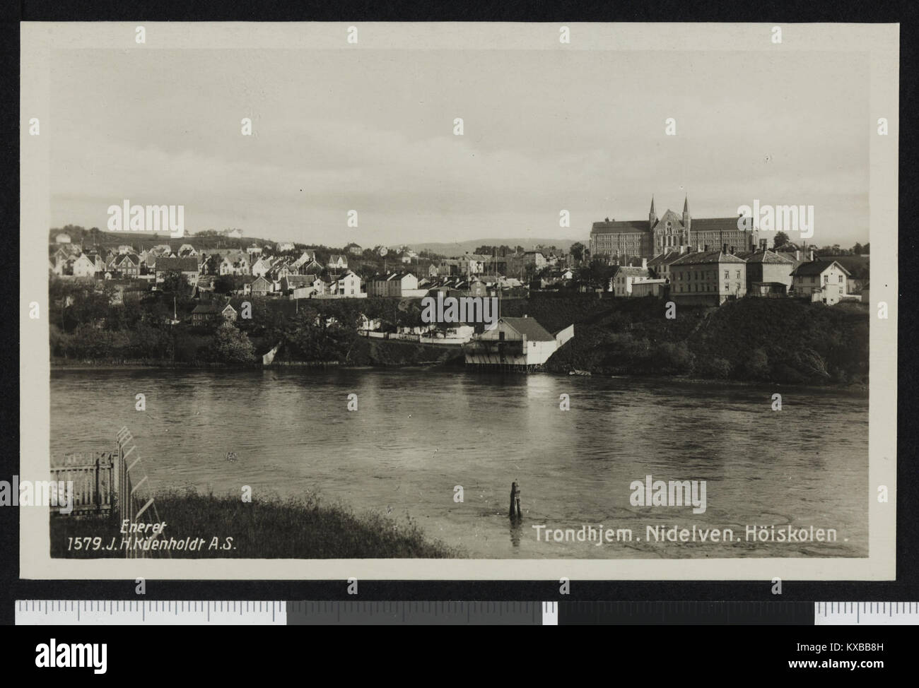 This image captures a historical view of Trondhjem (now Trondheim ...
