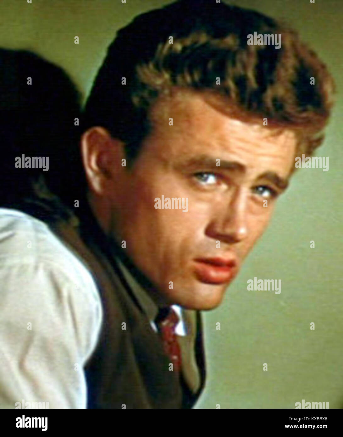 A cropped image of James Dean in the trailer for *East of Eden ...